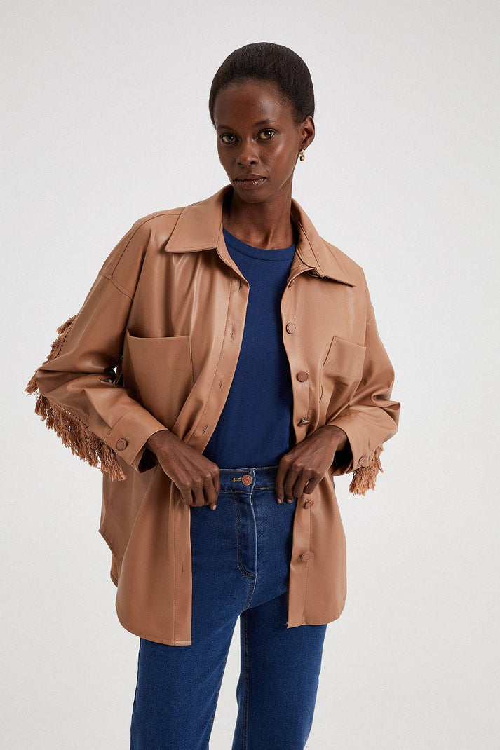 LEATHER OVERSHIRT WITH POCKET – Mack & Harvie